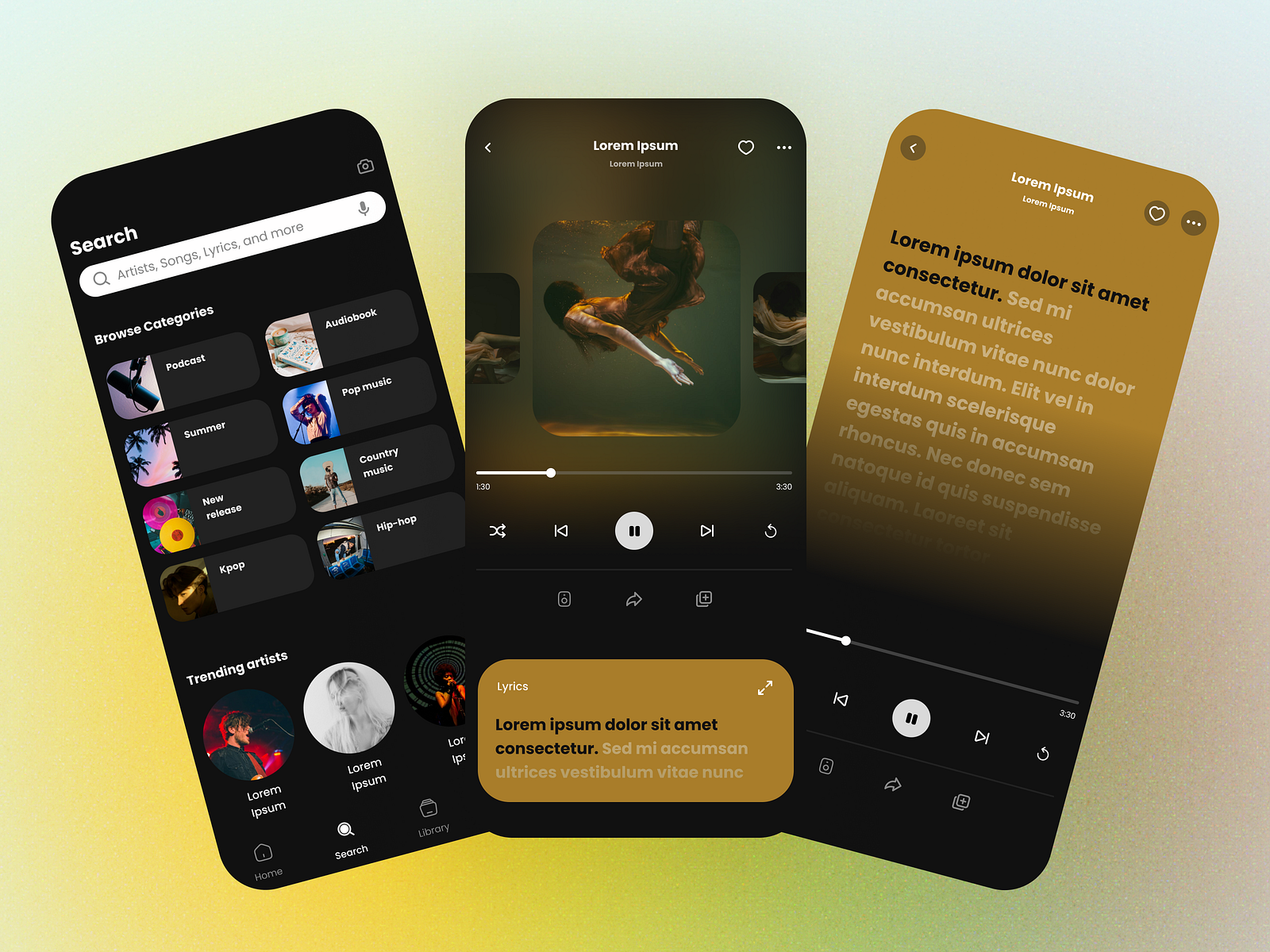 Music Player UI design by Zinia Nawrin Sukhi on Dribbble