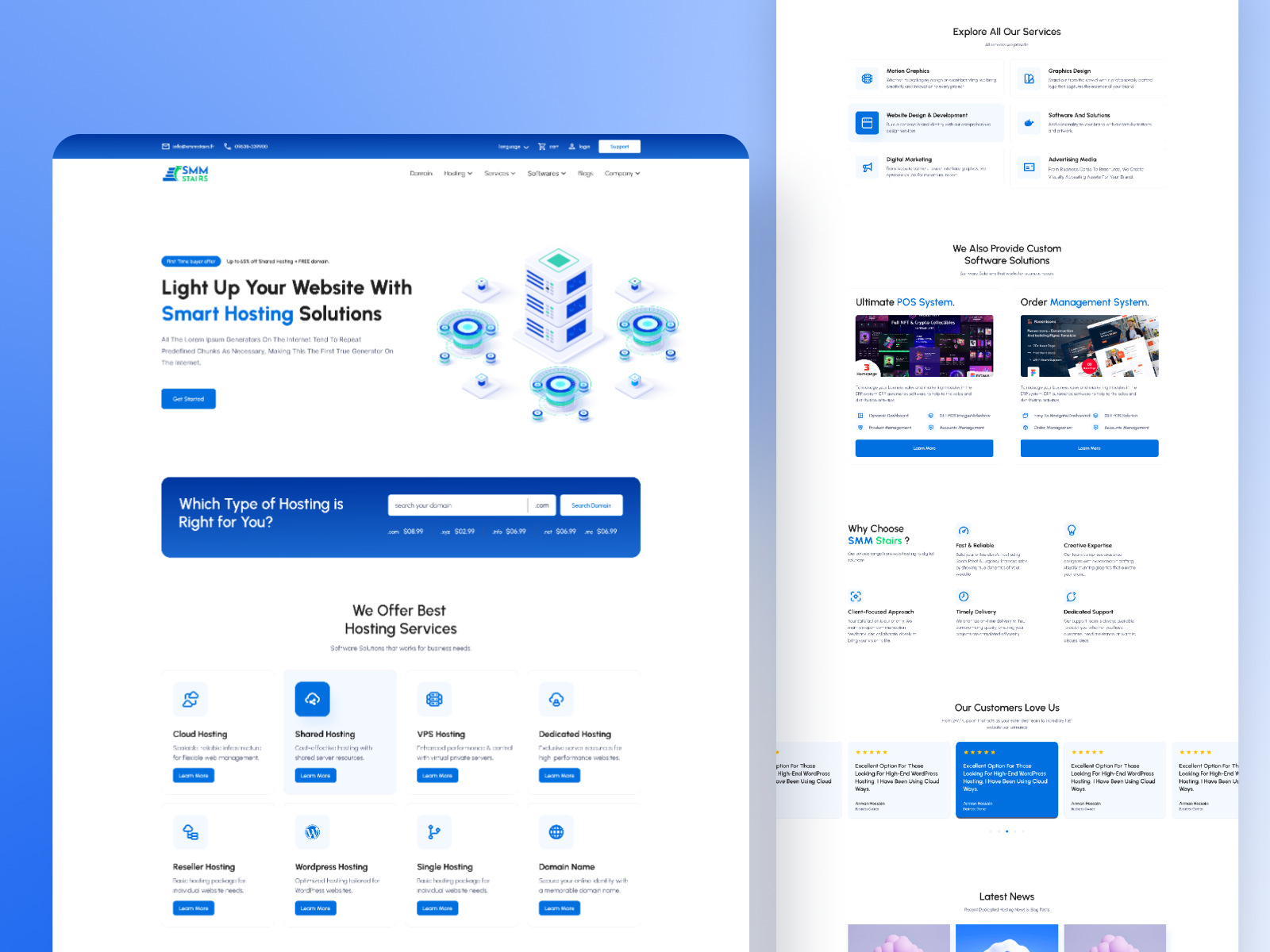 Web Hosting Agency UI Design by Arman Hossain Somoy on Dribbble