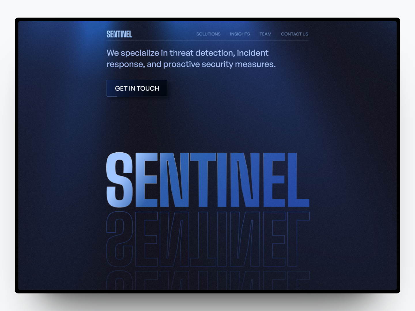 Sentinel - Cybersecurity Website by Ashwin Pradeep Kumar on Dribbble