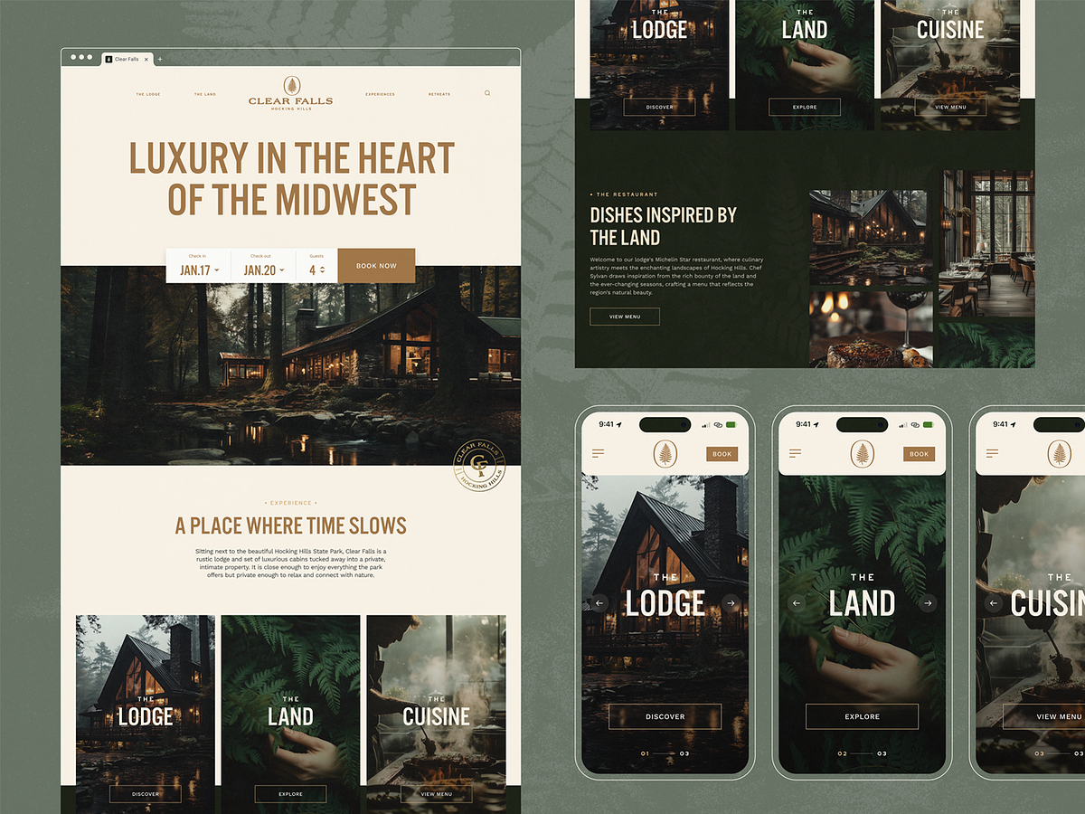 Clear Falls Web by Nick Johnston on Dribbble