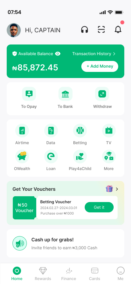 Opay Dashboard UI (Clone App) by David on Dribbble