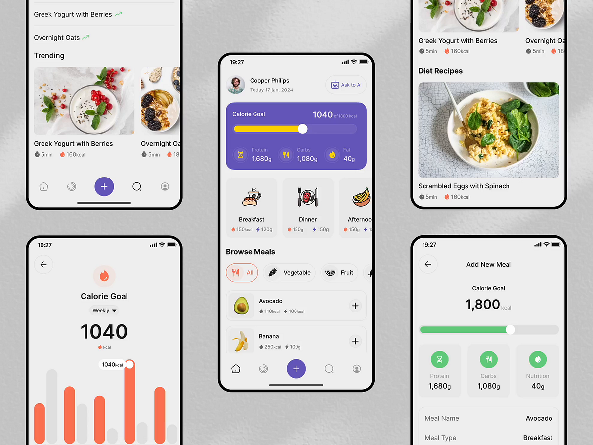 Nutrition App designs, themes, templates and downloadable graphic ...