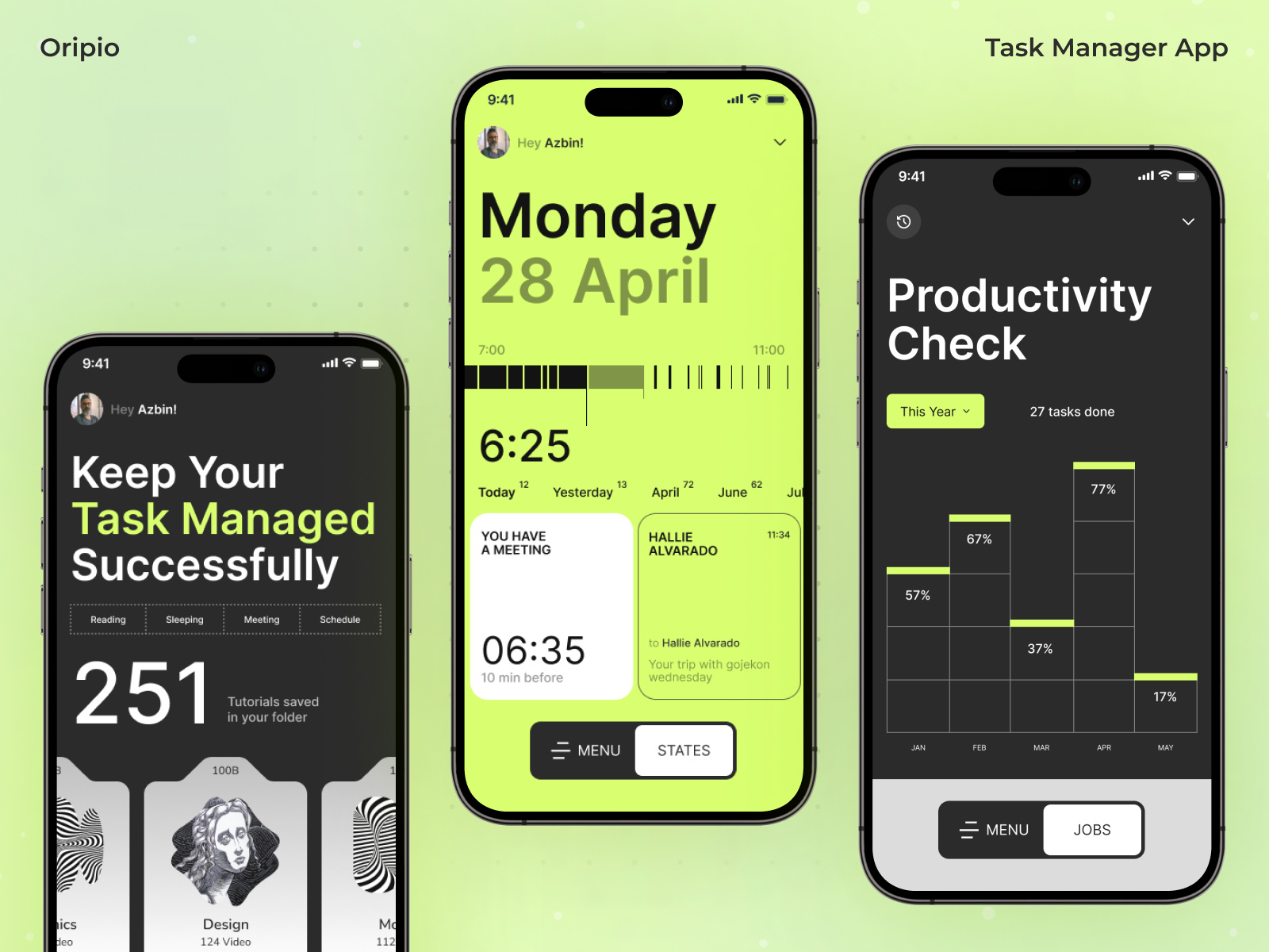 Task management app | Project management app | App UI Design by MD. Azbin Islam on Dribbble