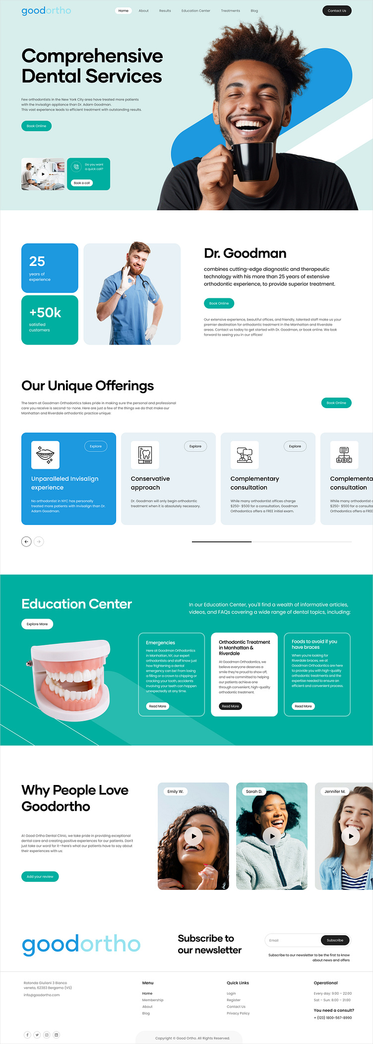 Dental Clinic - Web Design by Usman A. on Dribbble