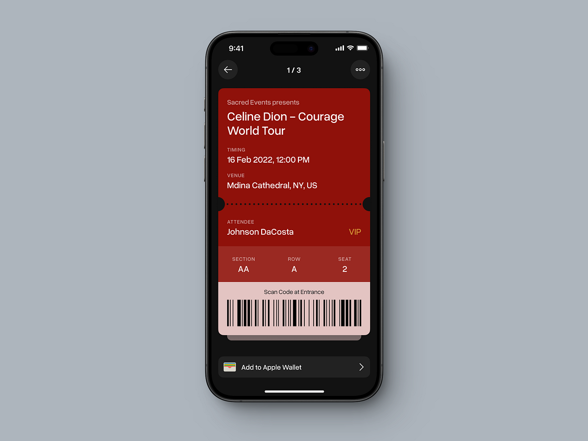 Event e-Ticket Design by Vishal Shanbhag on Dribbble