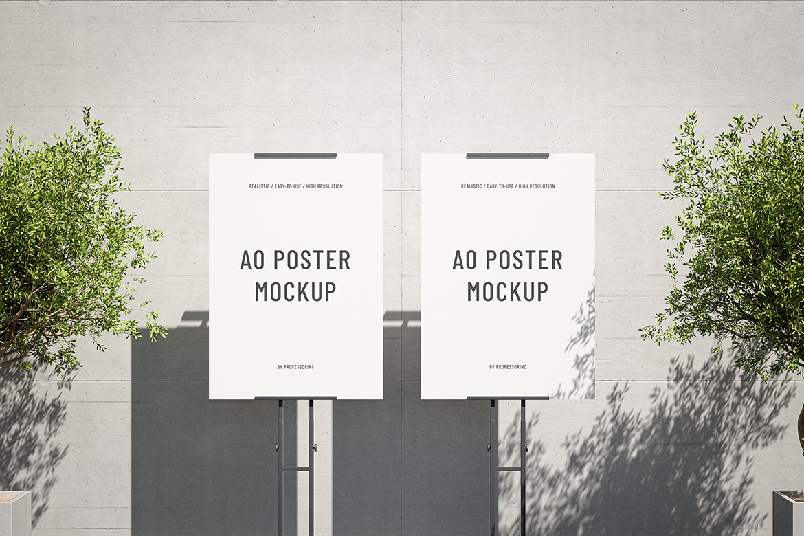 A0 / B0 Poster Mockup Set by Yevhen Popov on Dribbble
