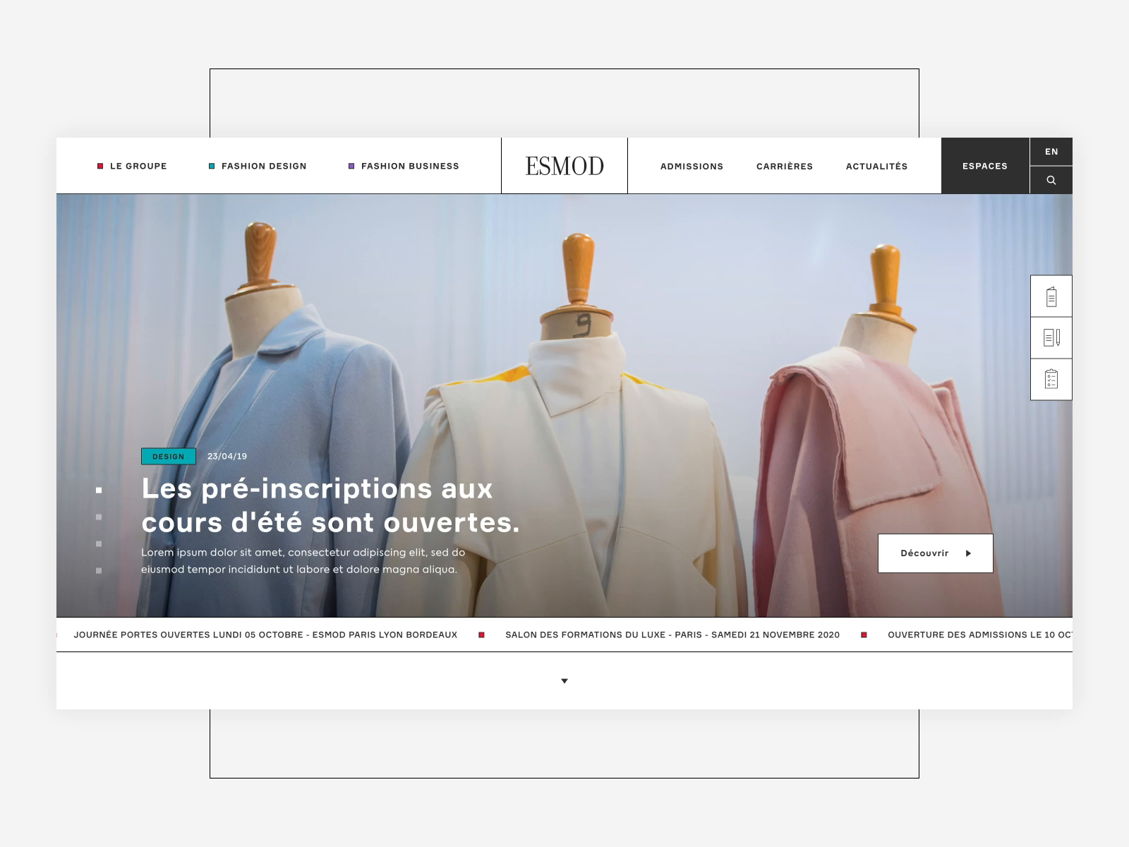 ESMOD - International School of Fashion by Camille Pawlak on Dribbble