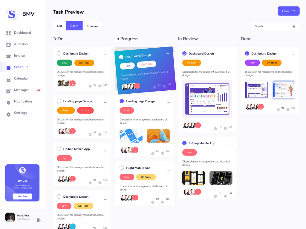 Saas App with Dashboard! 📈 by BMV System Integration Pvt. Ltd on Dribbble