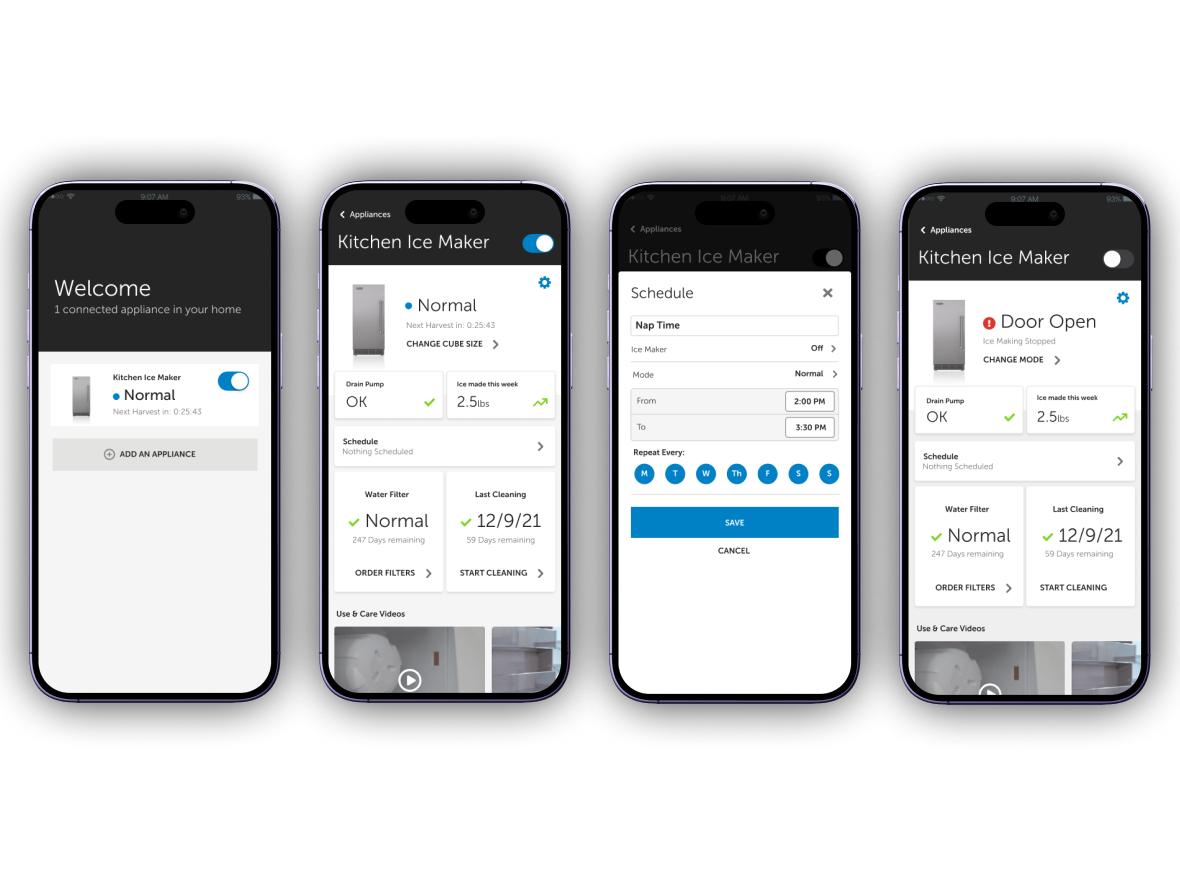 Ice Maker Mobile App by Olivia Girgis on Dribbble