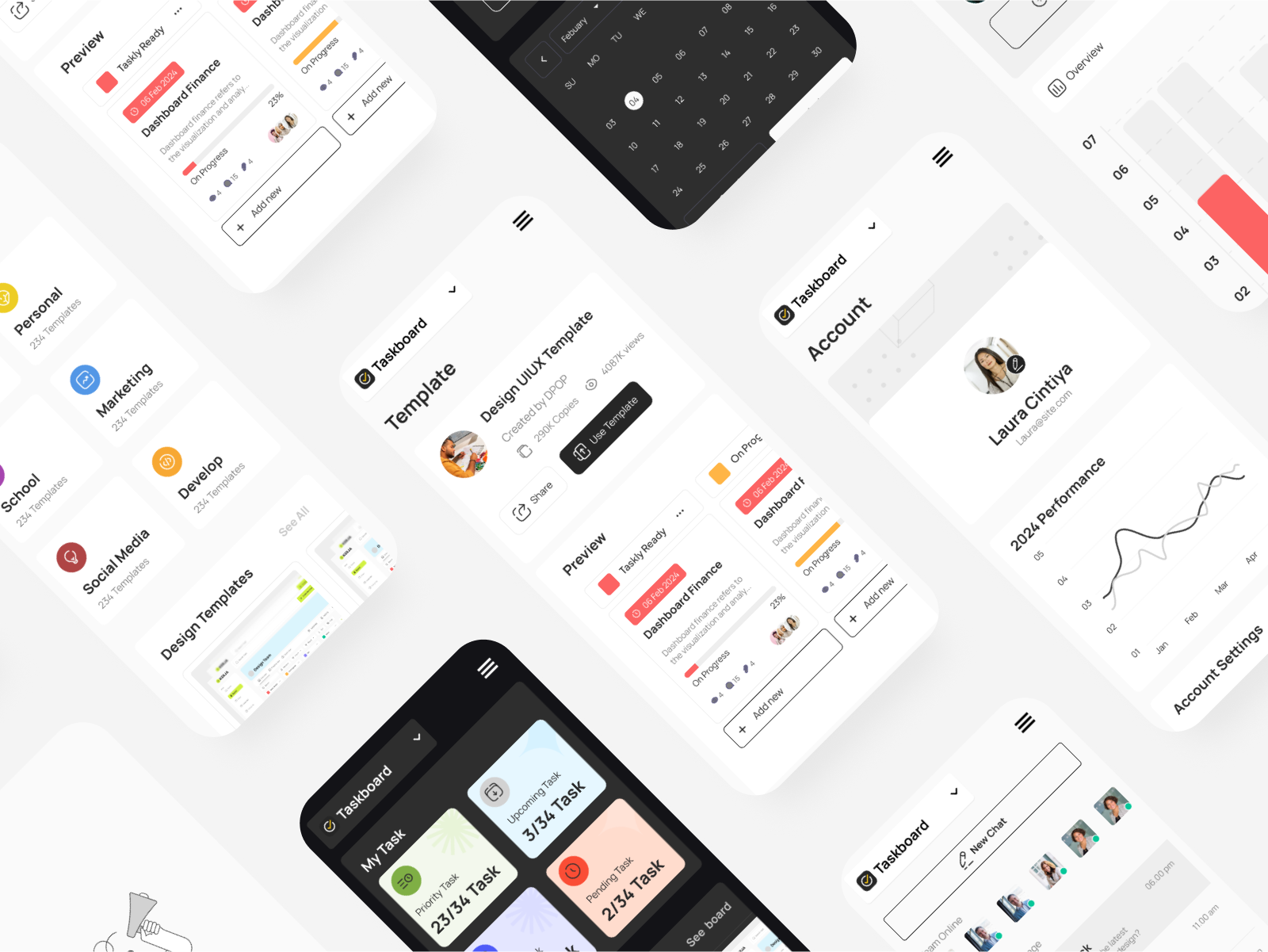 Taskboard - Task Dashboard UI UX KIT by Ridwan Saputra for dpopstudio ...