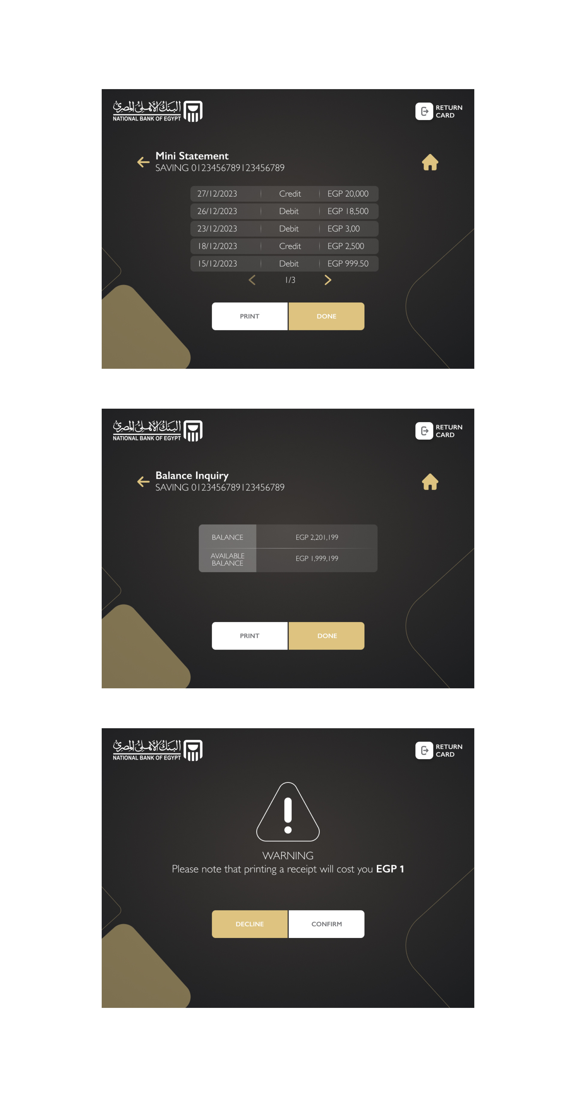 ATM UI Design for Platinum Experience by Ahmed Hashad on Dribbble