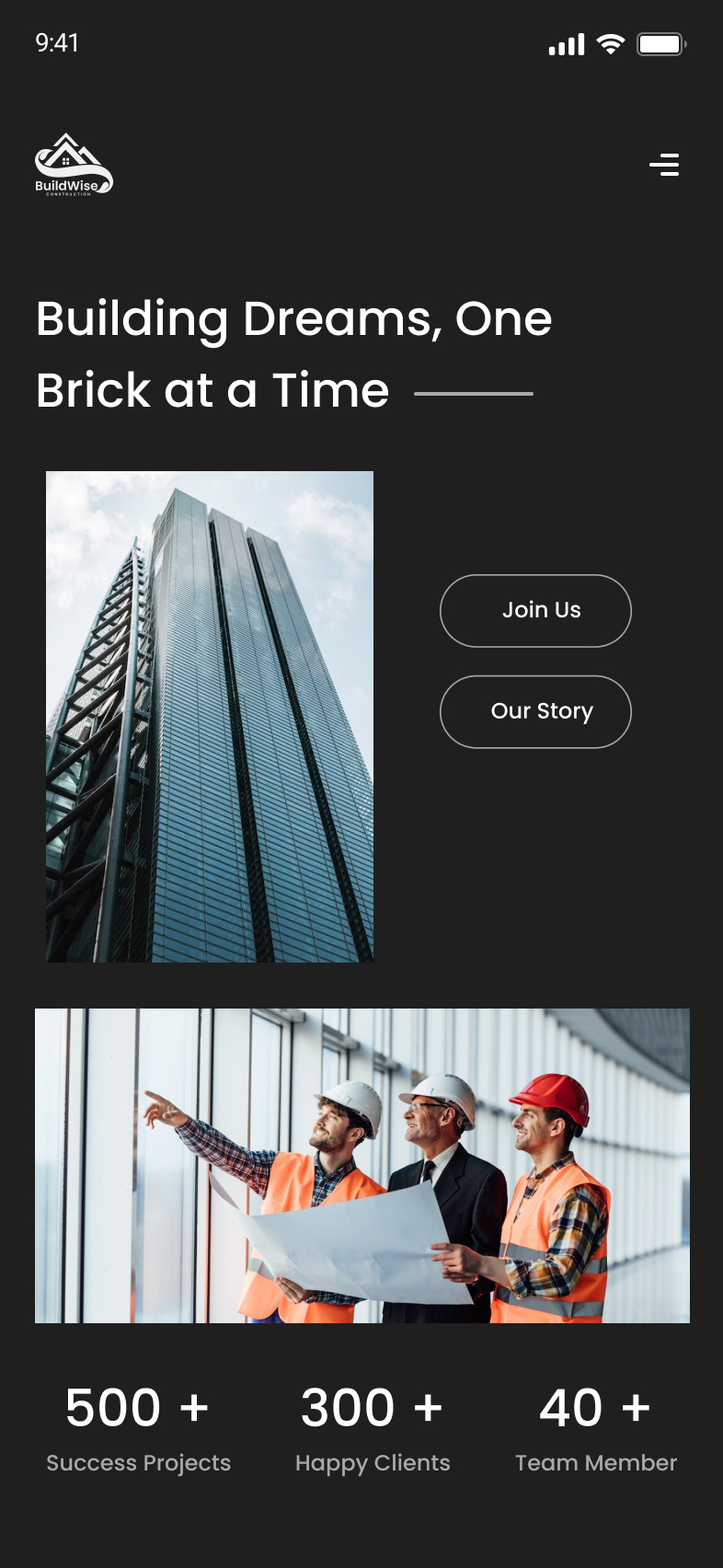 BuildWise Construction by Darshan Patel on Dribbble