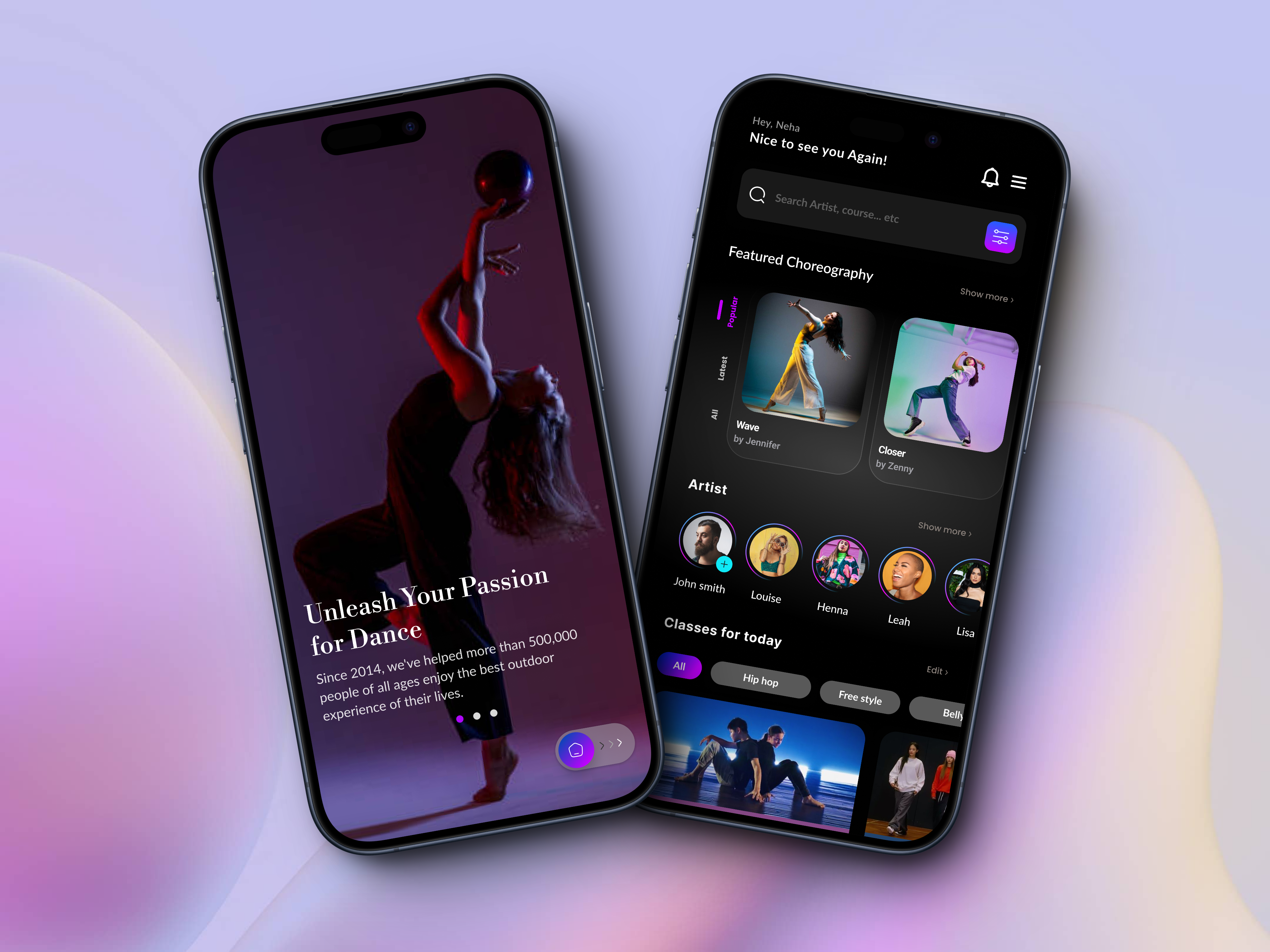 Dance App Ui Design by Drashti Gandhi on Dribbble