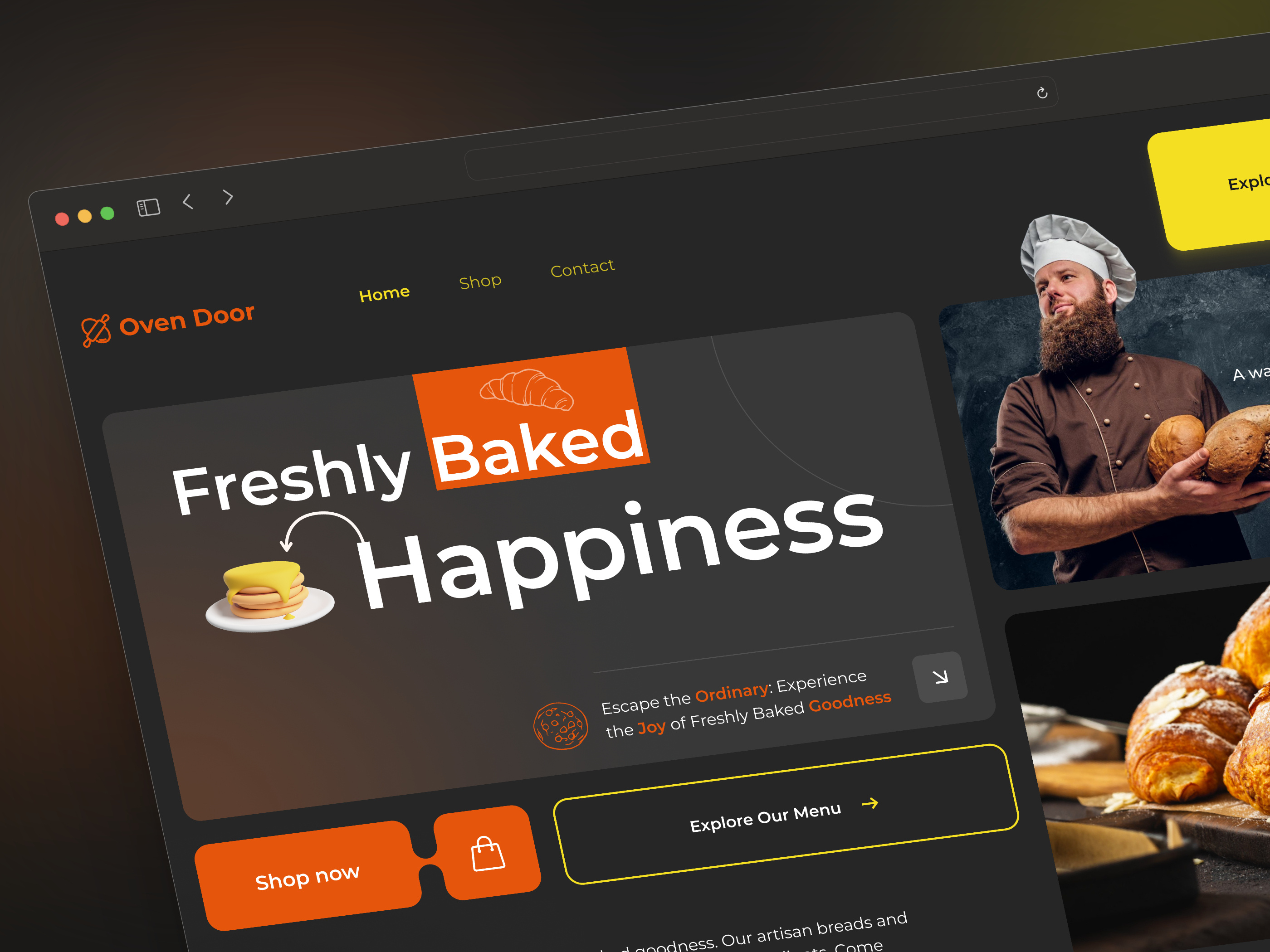 Bakery website UI design by SMT Branding on Dribbble