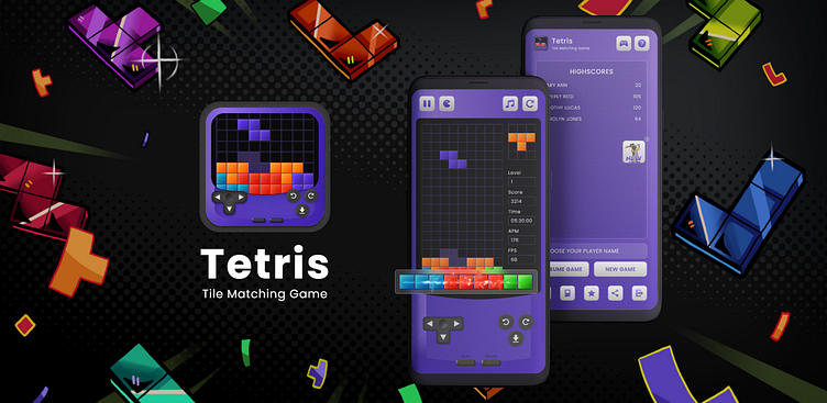 Tetris - Tile Matching Game App Ui Design by ReDesign Solution on Dribbble
