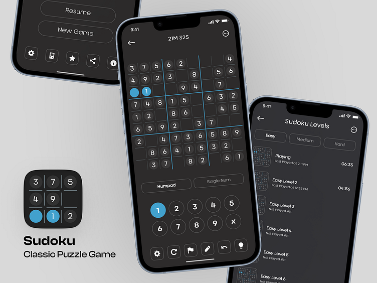 Sudoku - Classic Puzzle Game App Ui Design by ReDesign Solution on Dribbble