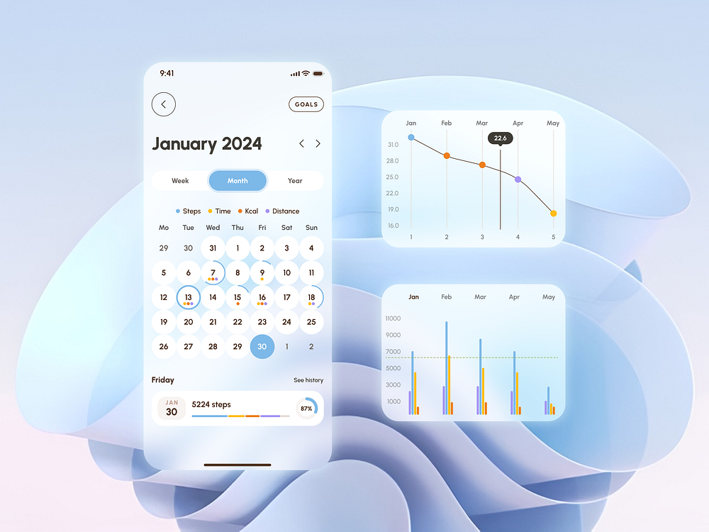 Calendar Ui Designs Themes Templates And Downloadable Graphic