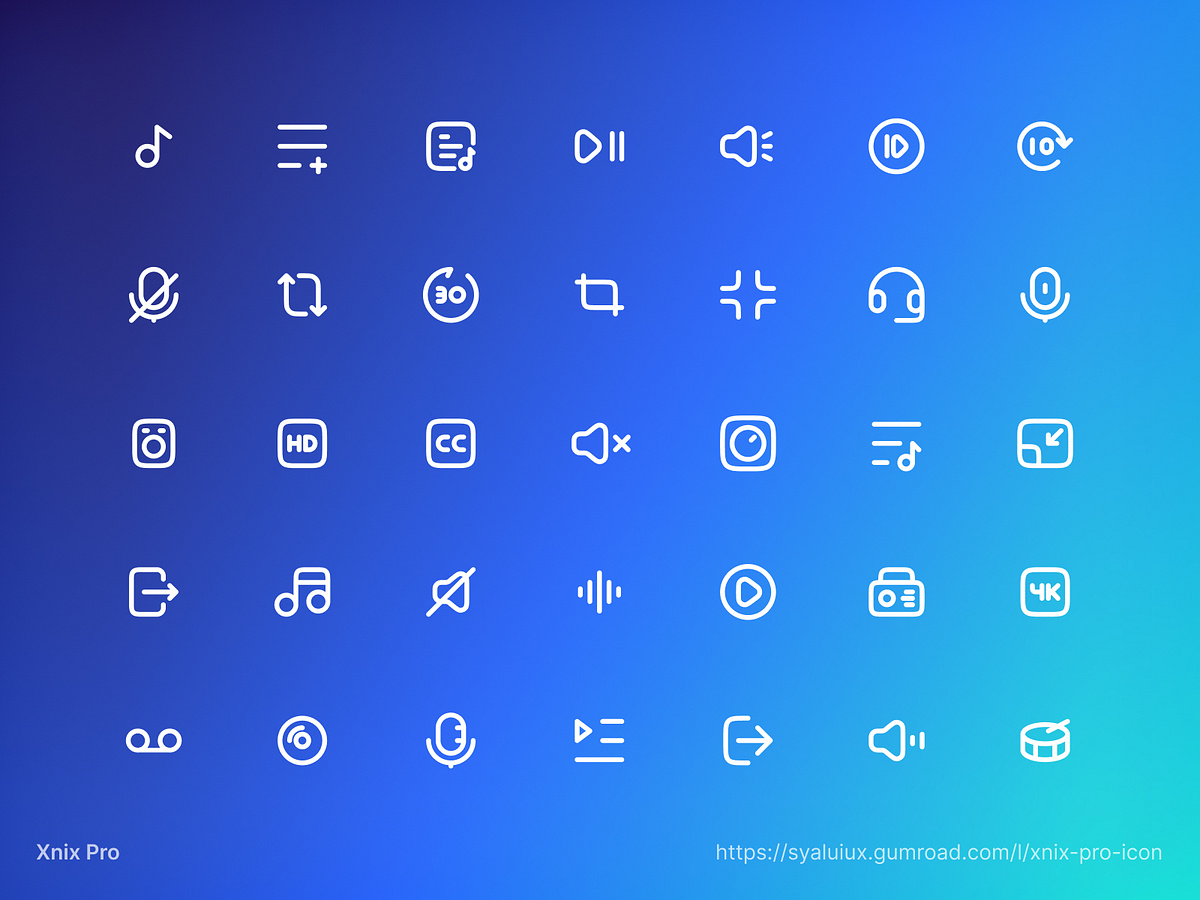 Multimedia icons - Xnix Pro Pack by Xnix Pro on Dribbble