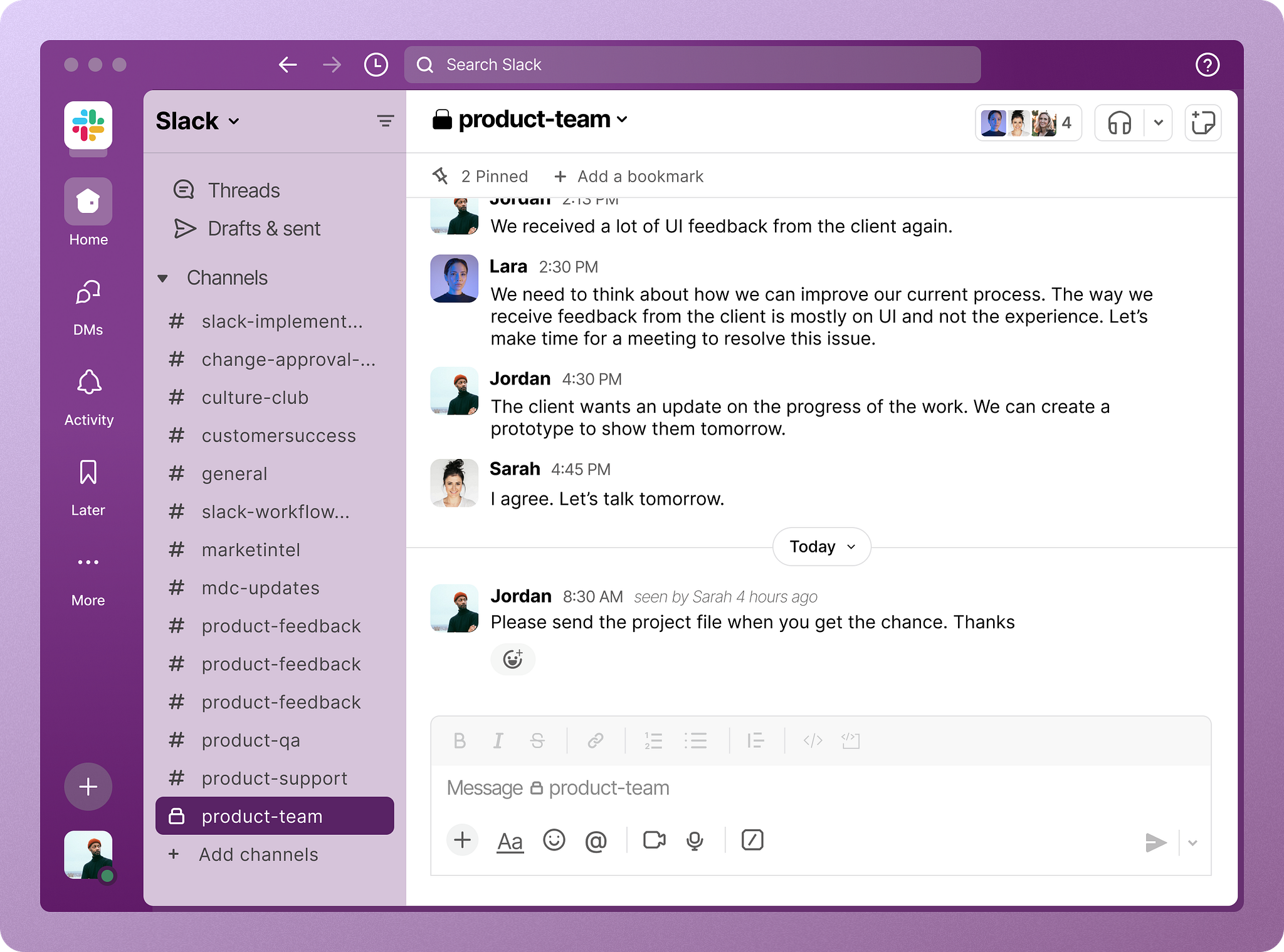 What If... Slack Showed "Seen" Indicators by Carlos Velasquez on Dribbble