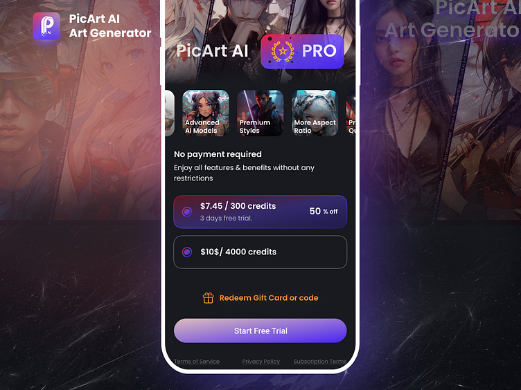 Picart AI Art Generator by K H O U on Dribbble