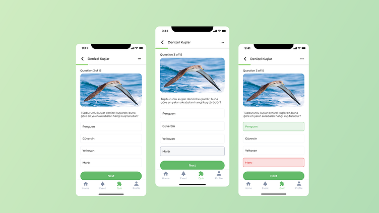 Quiz UI Design by Ebrar on Dribbble