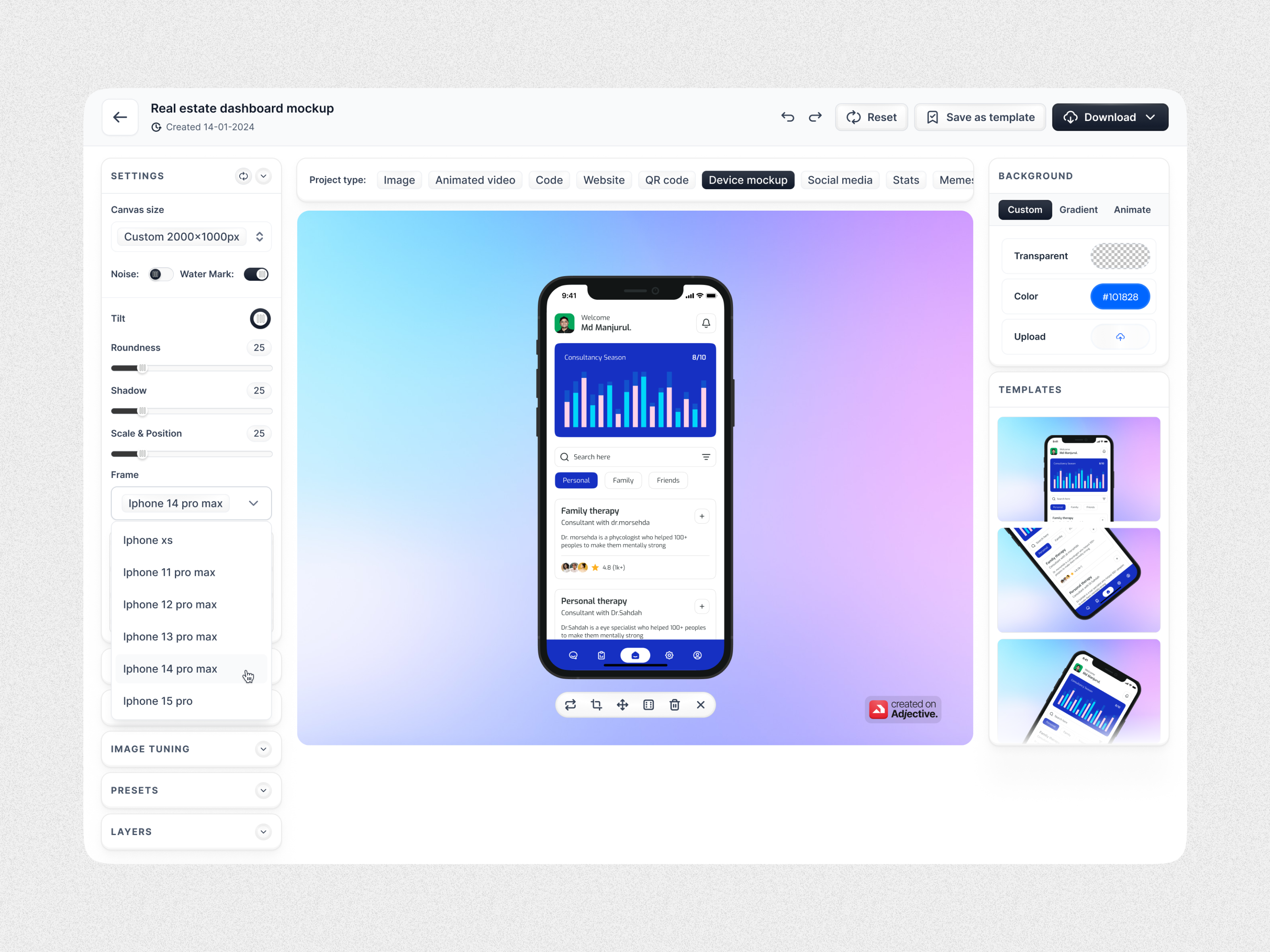 Device Mockup Screenshot Beautifier | SaaS Web Application by Md ...