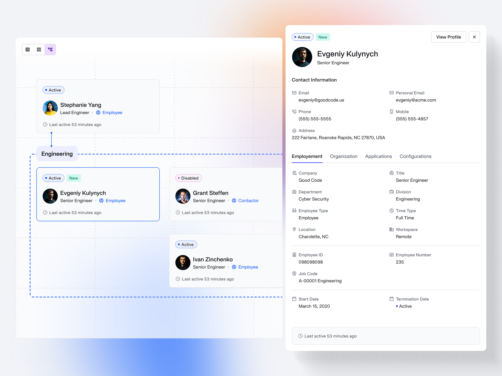 Org Chart by Kyle Chaplin on Dribbble