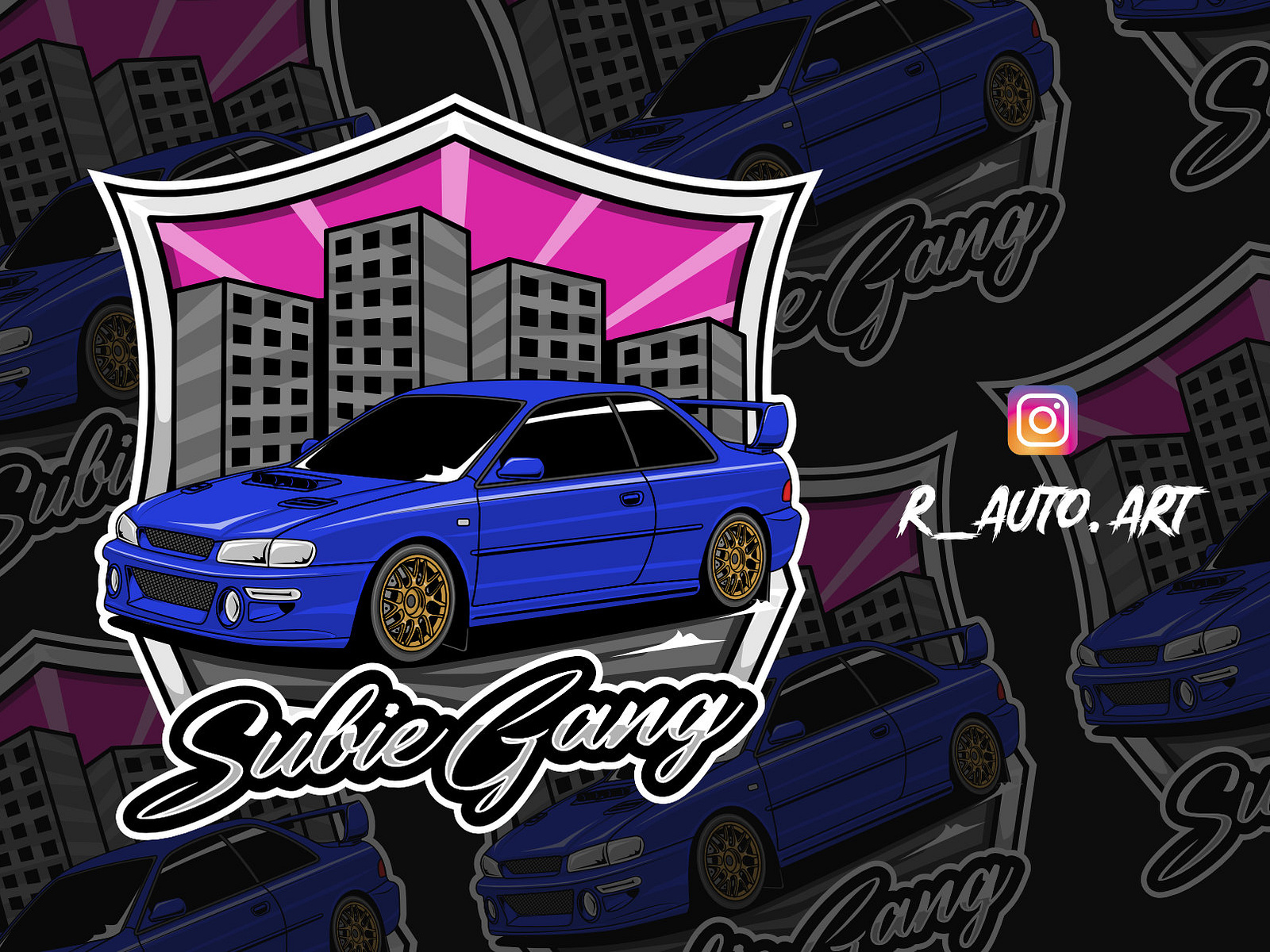 subaru Sticker design by Rony S.N on Dribbble