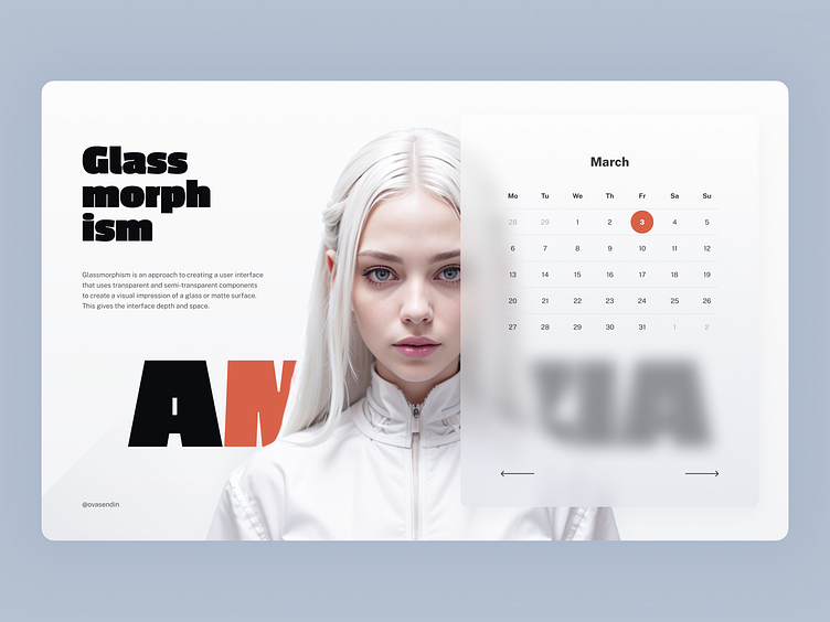 Glassmorphism Uiux A Сalendar Ui Сomponent By Oleg Vasendin On Dribbble 3194