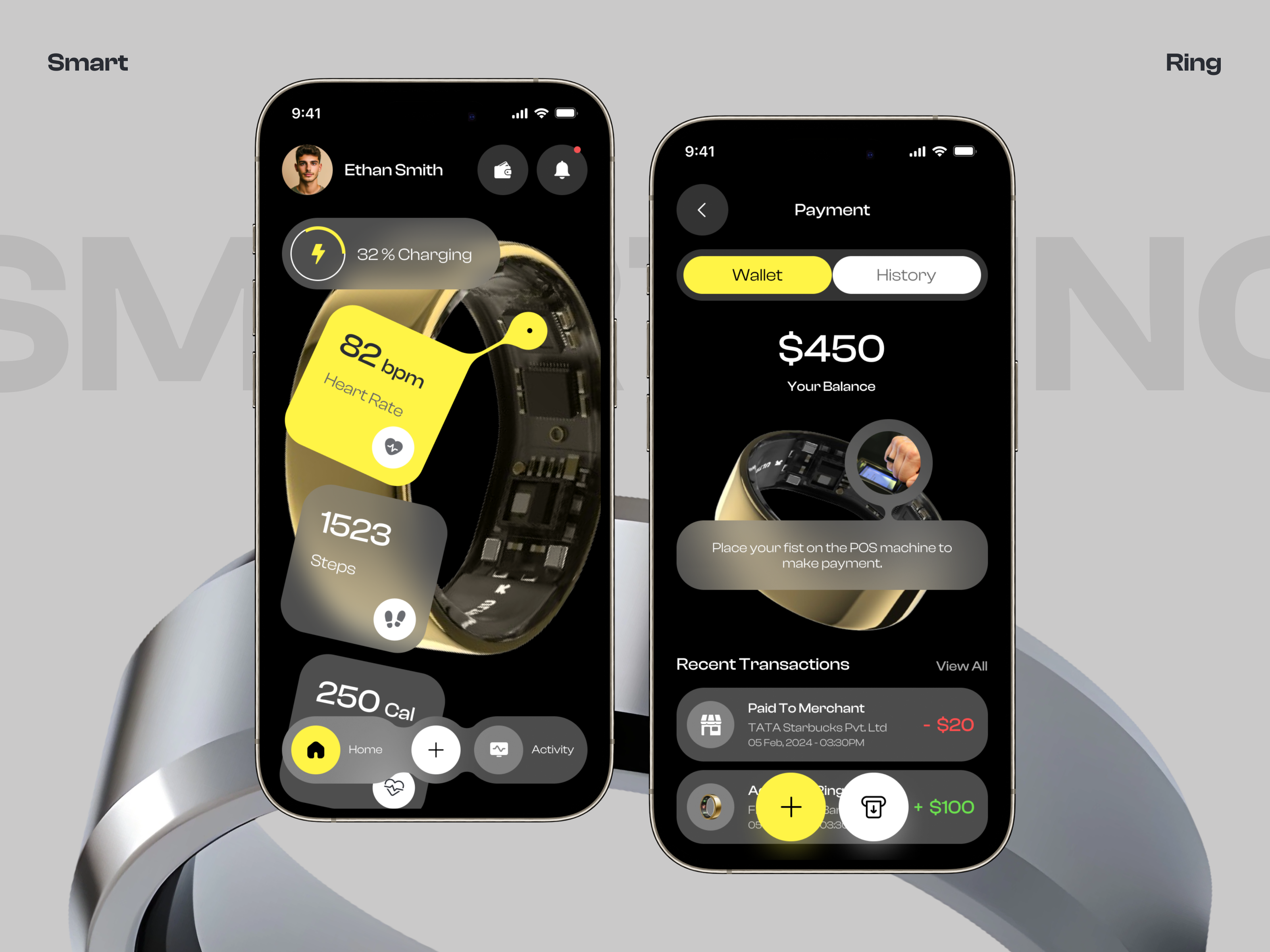 Smart Rings App UI by MQoS UI/UX for MultiQoS on Dribbble