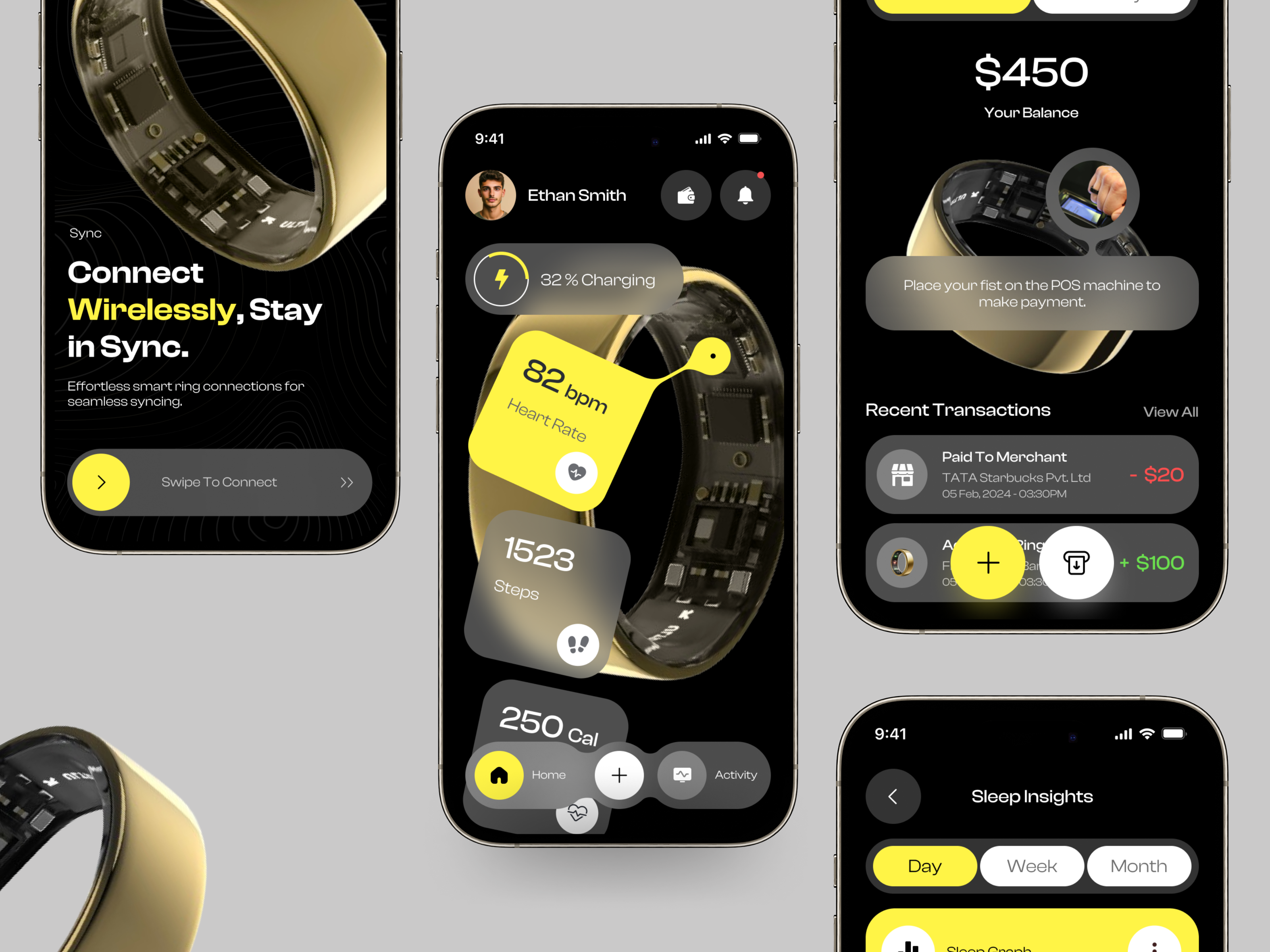 Smart Rings App UI by MQoS UI/UX for MultiQoS on Dribbble