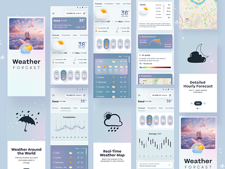 Weather App designs, themes, templates and downloadable graphic ...