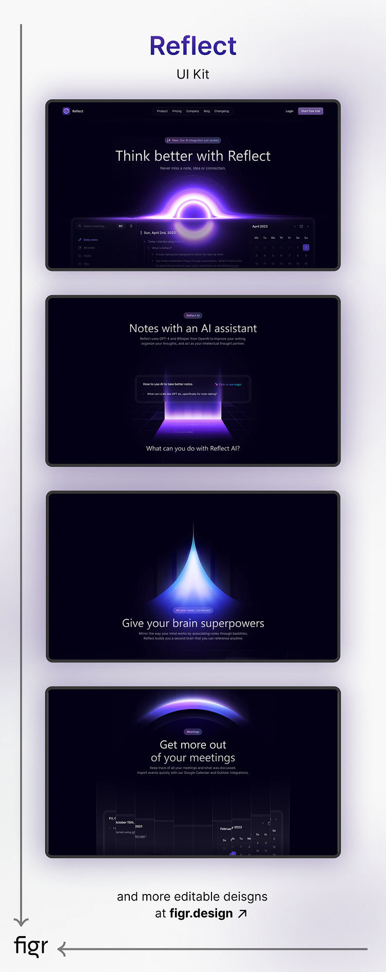 Make Reflect UI your own by Figr Design on Dribbble