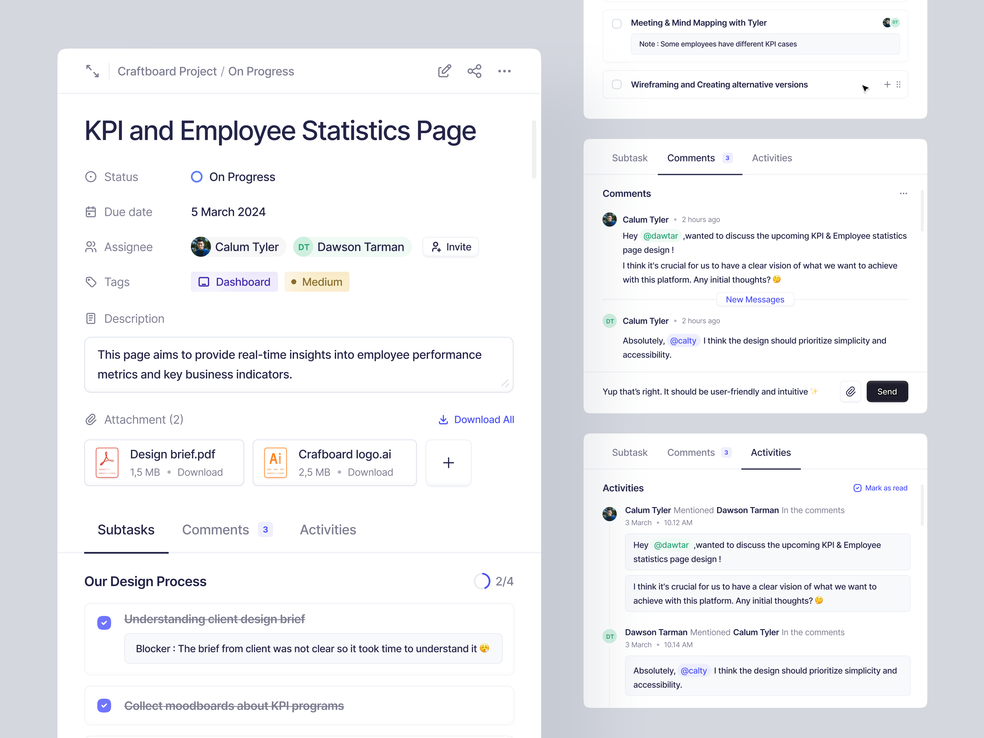 Task Details - Task Management Dashboard by Ali Husni for Enver Studio ...