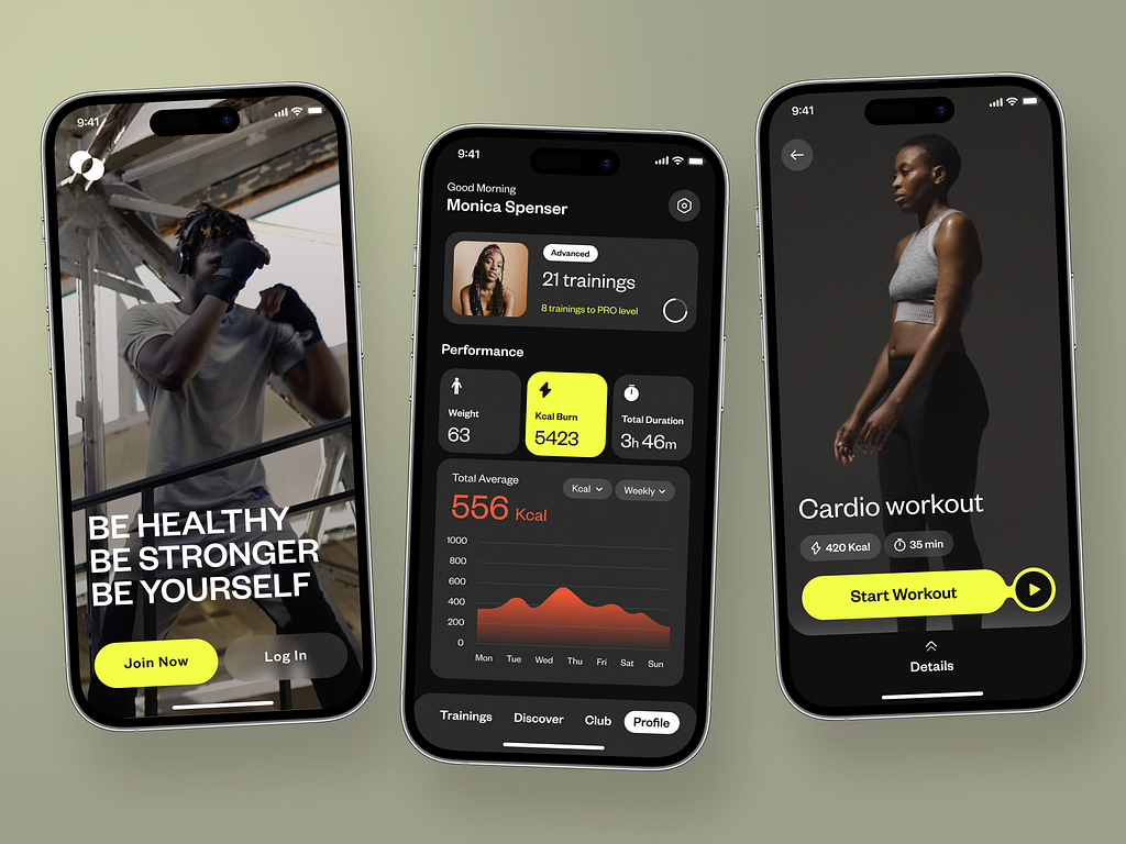 Fitness App Design Concept by Ronas IT | UI/UX Team on Dribbble