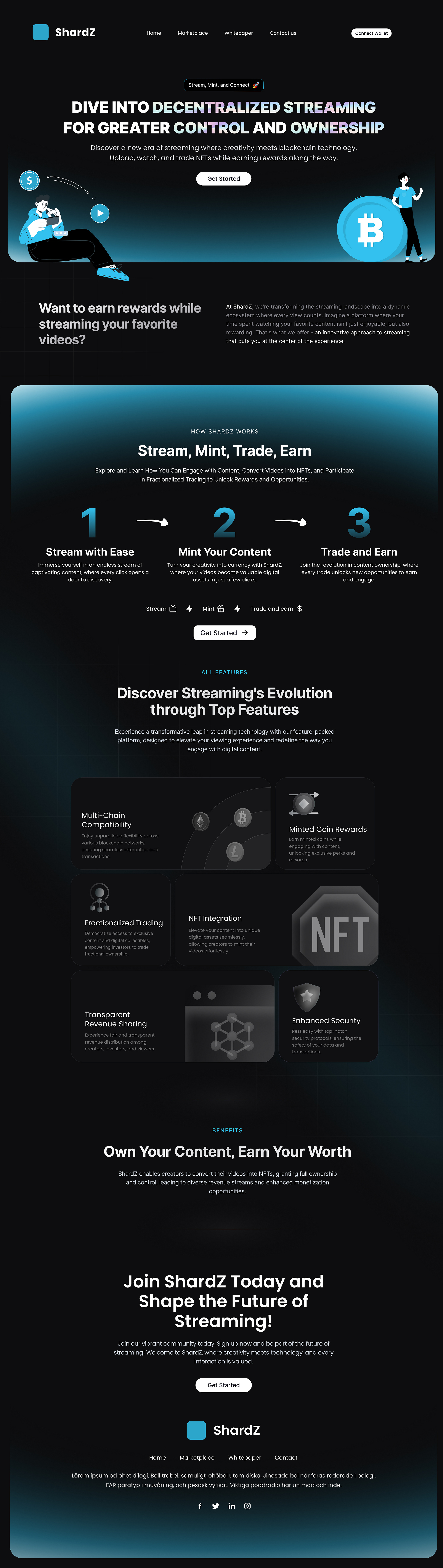 ShardZ's Landing Page by Prashant on Dribbble