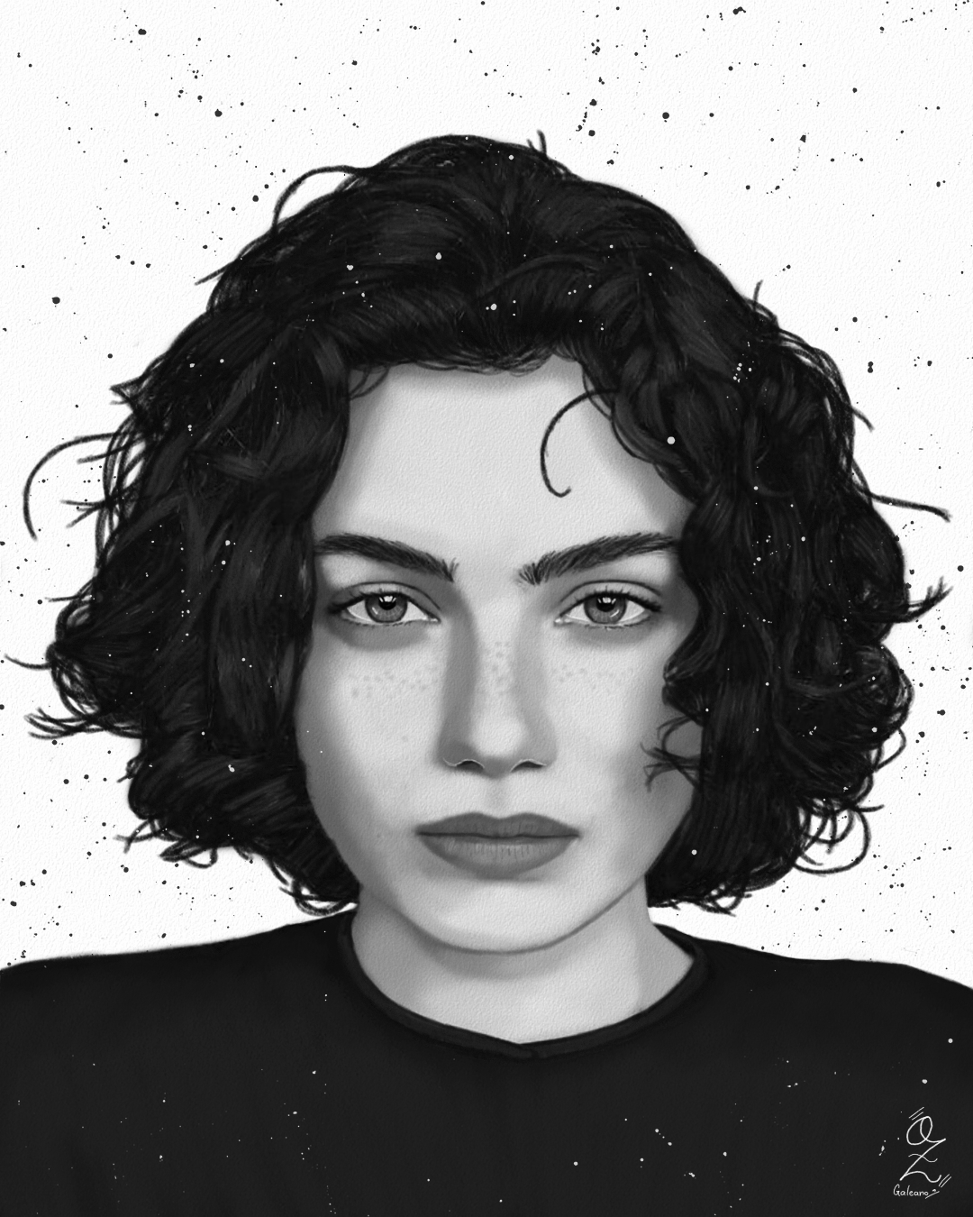 Model Portrait Drawing by Oz Galeano on Dribbble