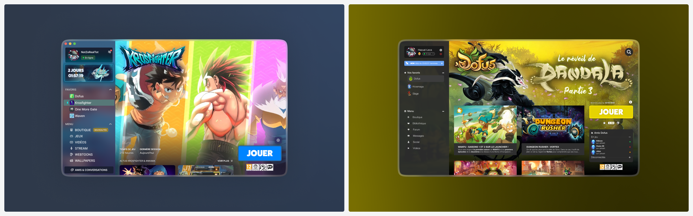 Ankama Launcher Redesign by Antoine on Dribbble