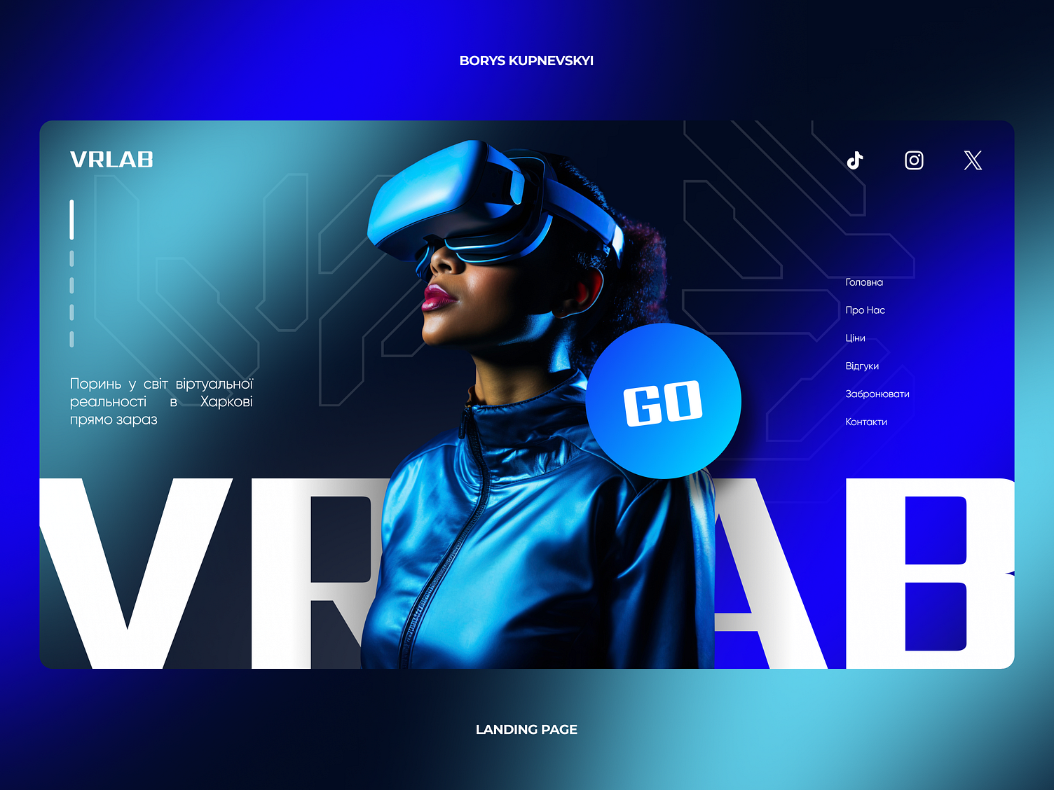 VRLAB \ Landing Page by Boris Kupnevskiy on Dribbble