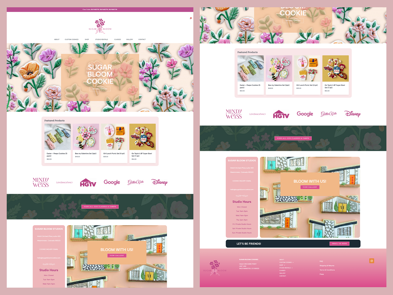 Sugar Bloom Cookies - Redesign on Elementor w/ WooCommerce by Haley ...