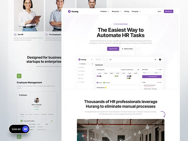 Hr Landing Page designs, themes, templates and downloadable graphic ...