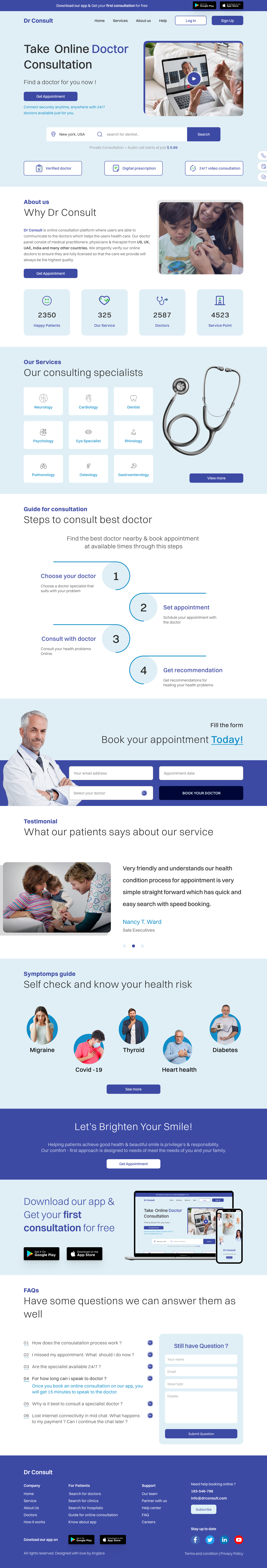 Medical Landing Page – Inspiring Healthcare Website Design by Anglara ...