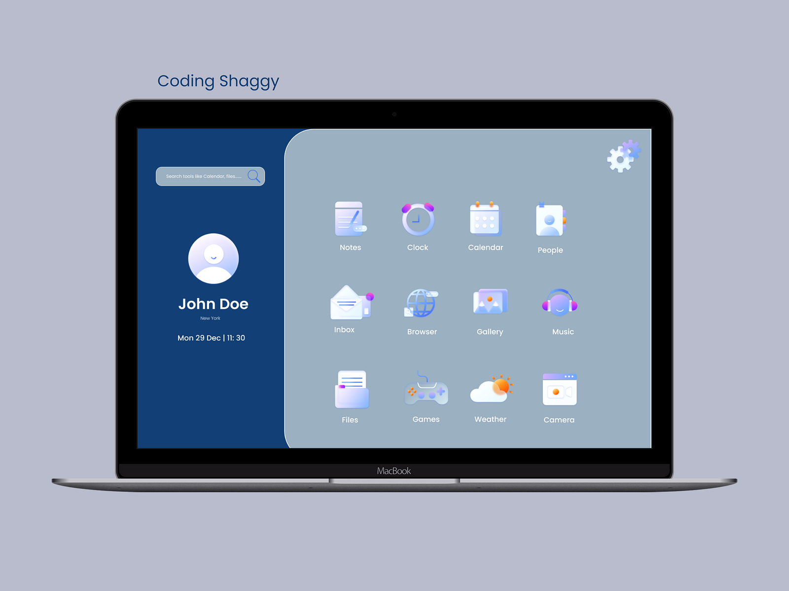 Dashboard Menu Screen UI by CodingShaggy on Dribbble
