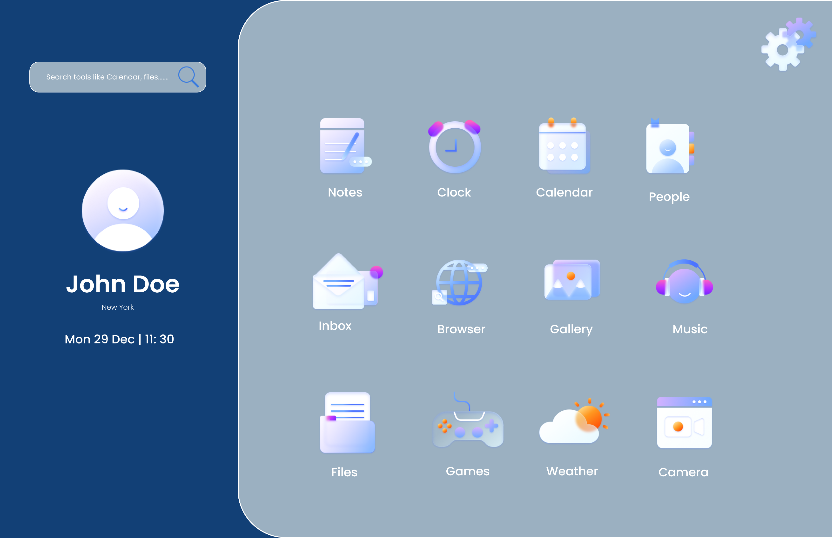 Dashboard Menu Screen UI by CodingShaggy on Dribbble