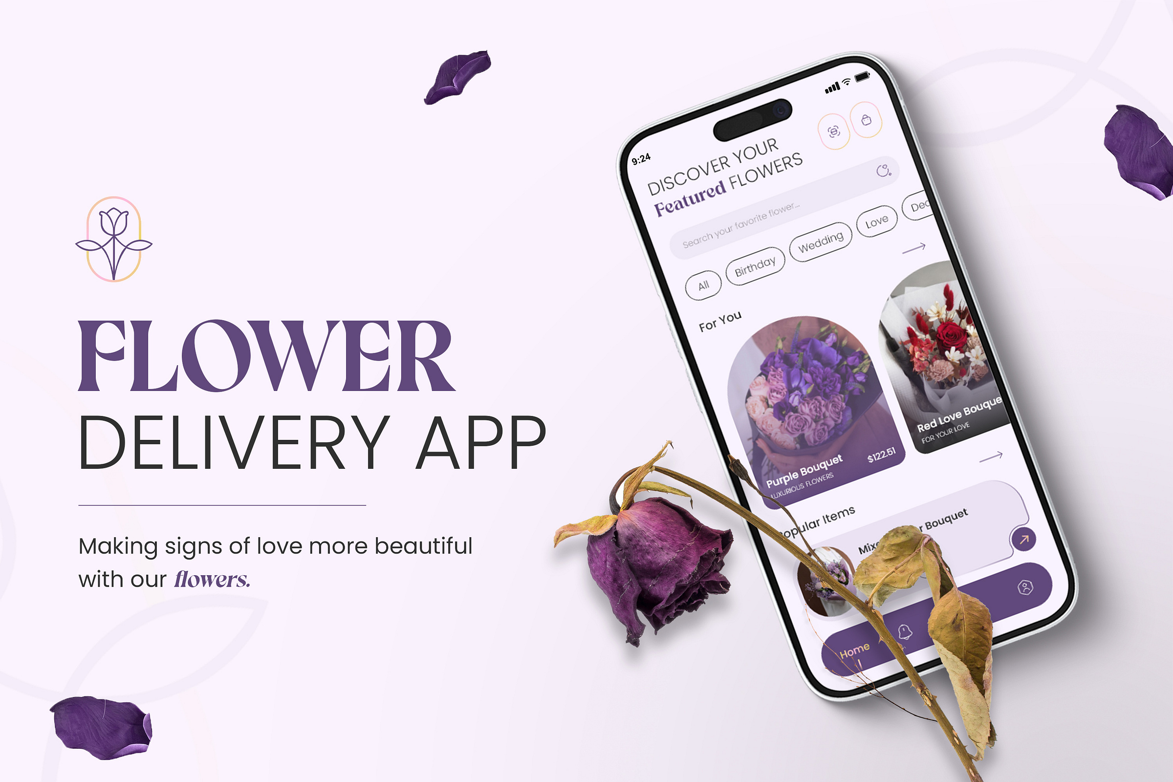 Flower Delivery App Design by aPurple on Dribbble