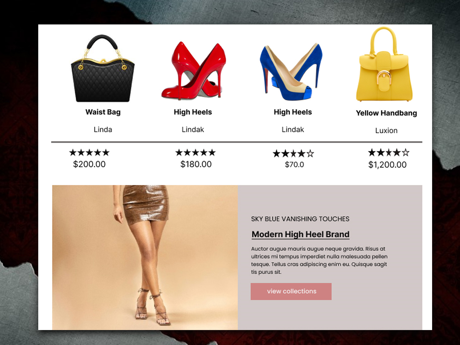 Shopping web template design by raveena on Dribbble