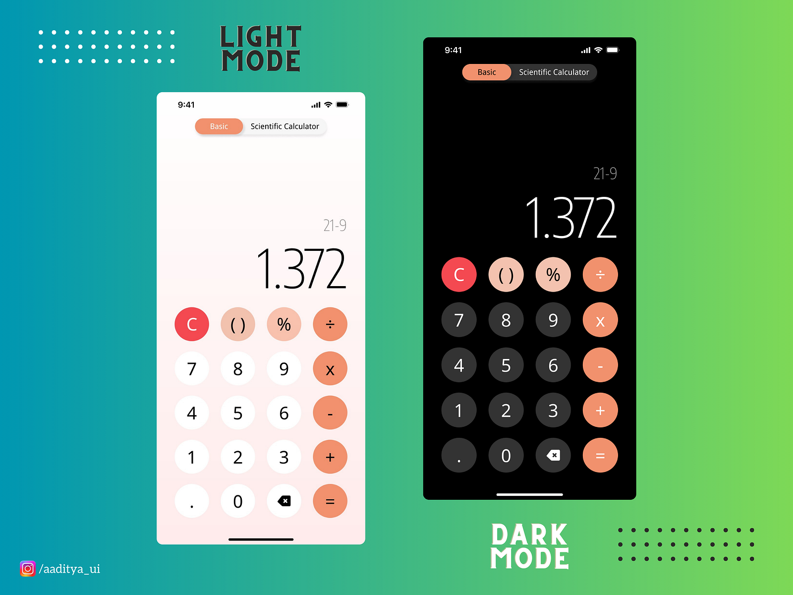 Calculator UI by Aaditya Kumar on Dribbble