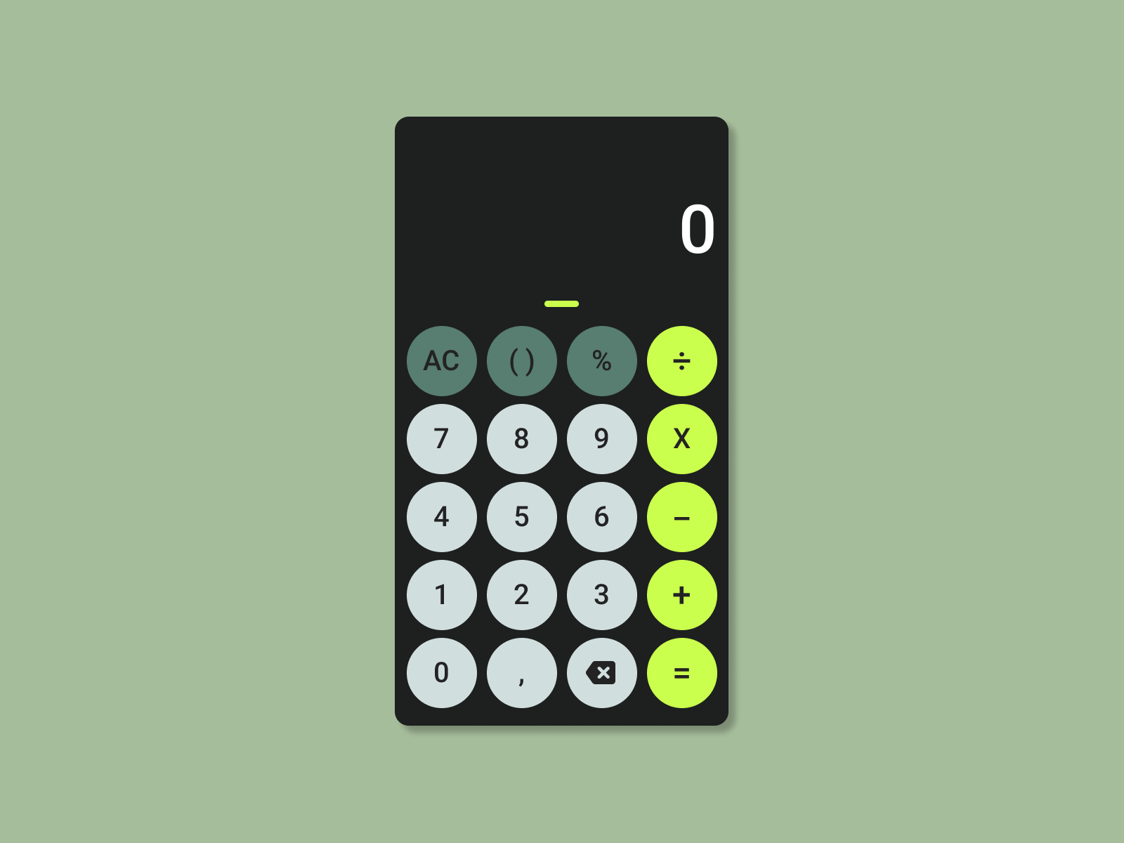 Calculator Ui Practice By Juan Pérez Herrera On Dribbble