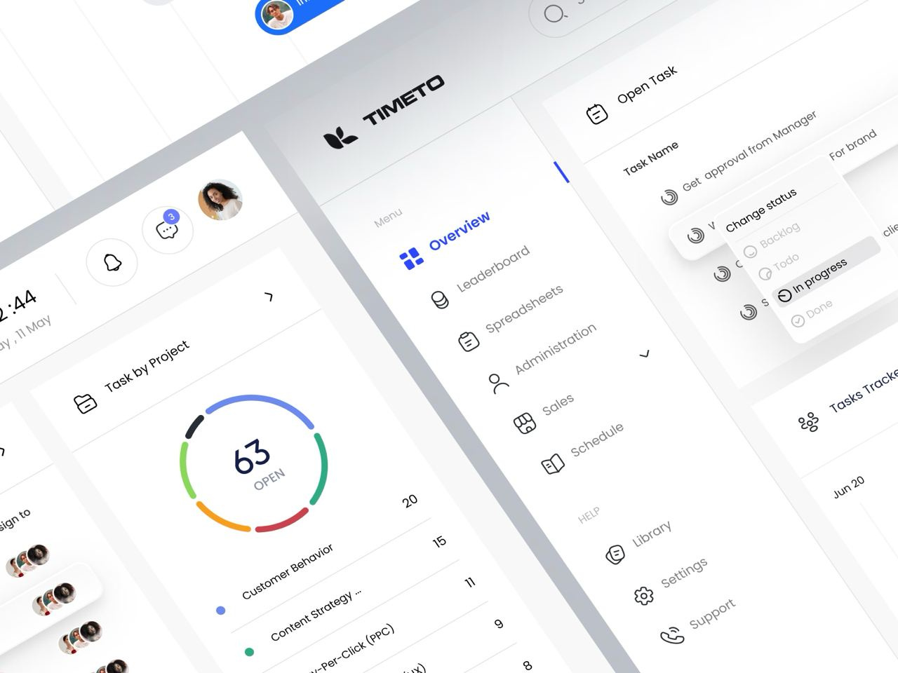 Project Management Dashboard by Mahsa baghdar for Duxica on Dribbble