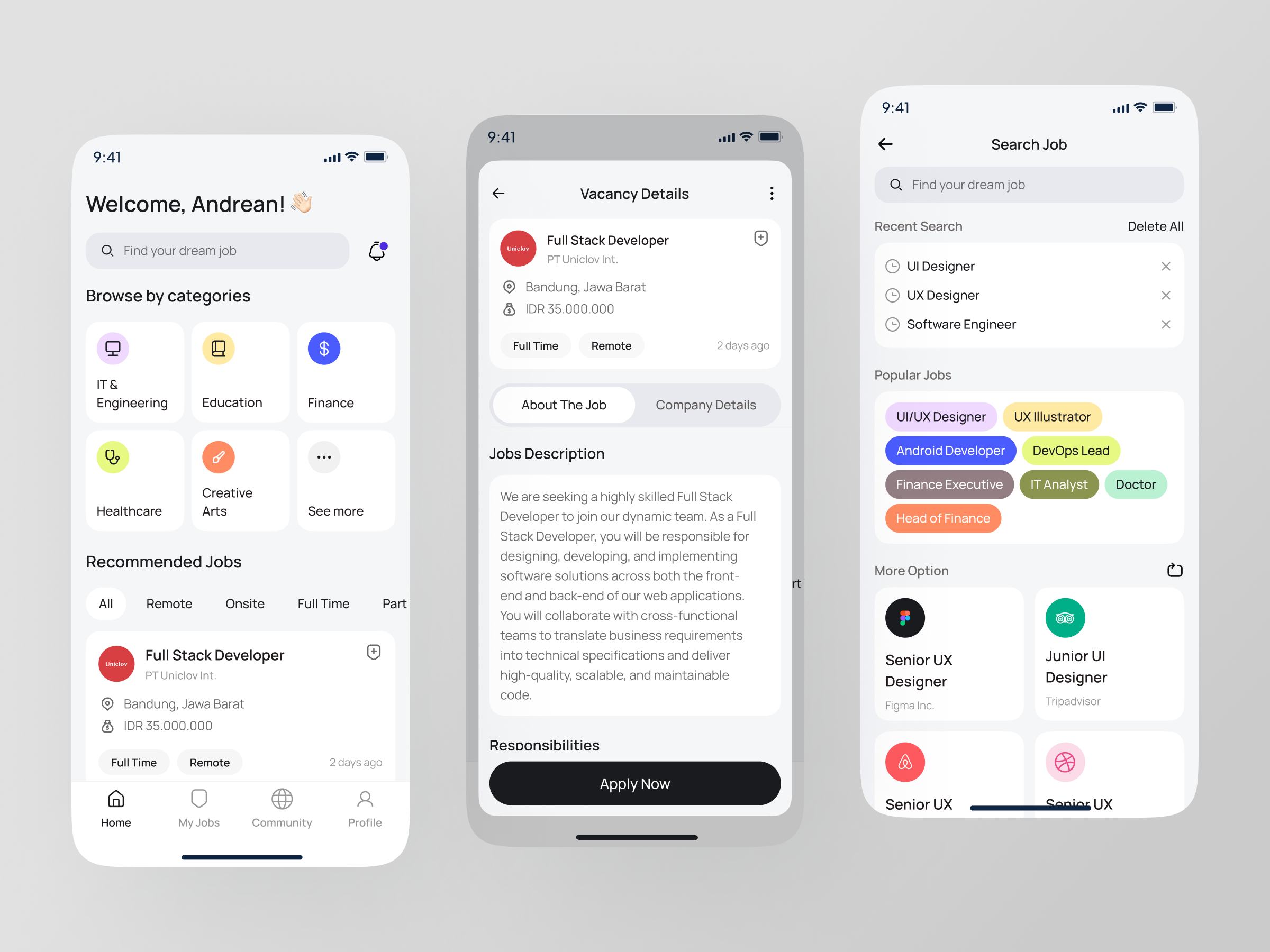 Accelify - Search Job App by Hafiza☁️ for Kretya Studio on Dribbble